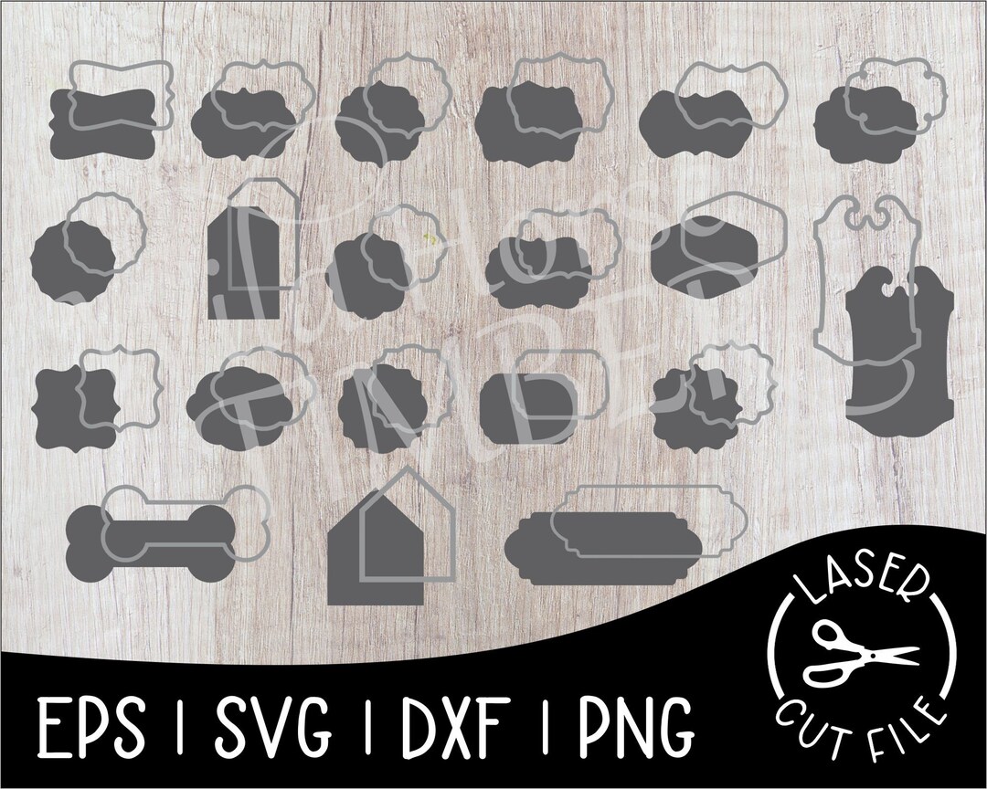 Framed Sign Shapes Laser SVG Cut File for Glowforge Epilog Projects ...