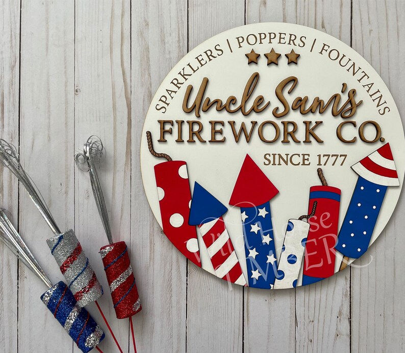 Uncle Sam's Fireworks Patriotic July Independence Day USA - Etsy