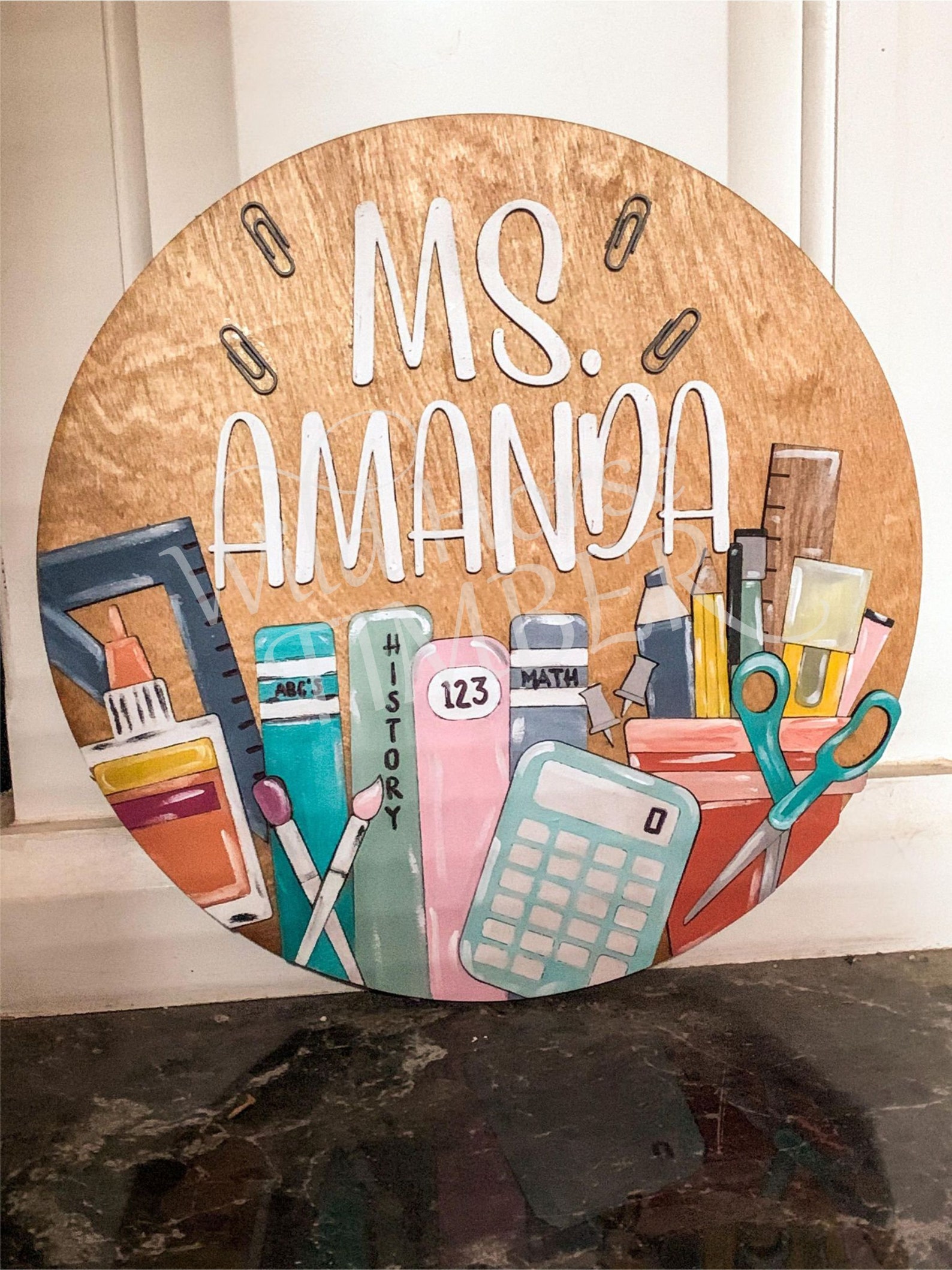 Teacher Appreciation Door Hanger School Signs Classroom Round - Etsy