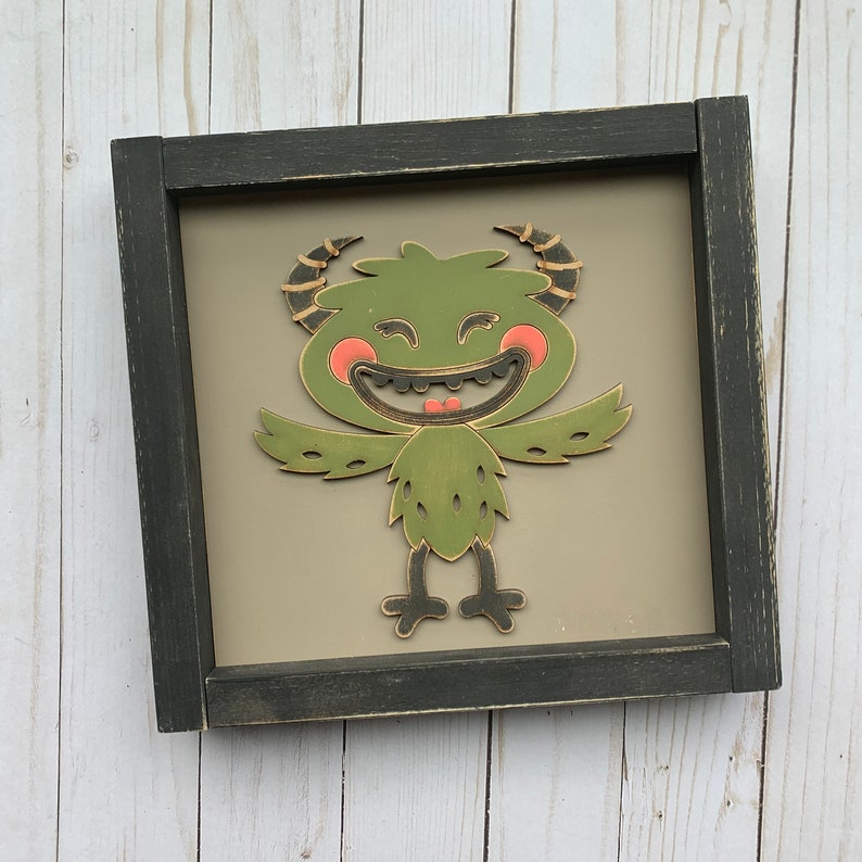 Monsters and Creatures Childrens Decor Laser Cut File for | Etsy
