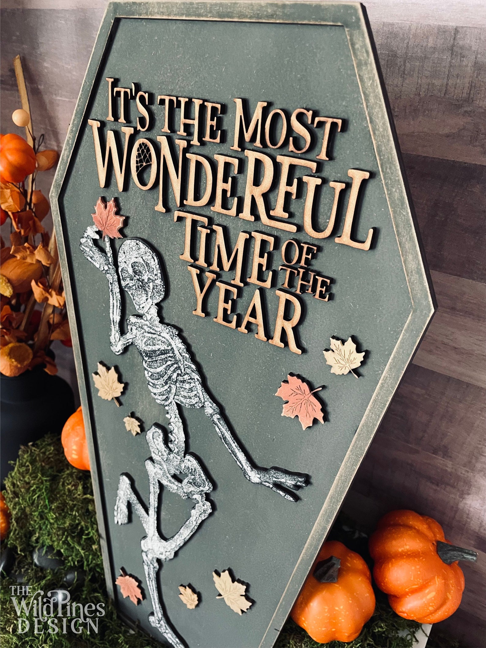 Its the Most Wonderful Time of the Year Skeleton in Fall Halloween ...