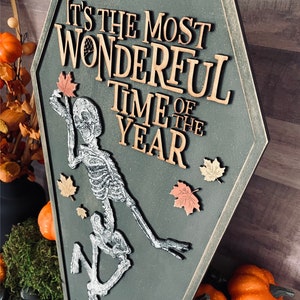 Its the Most Wonderful Time of the Year Skeleton in Fall Halloween ...