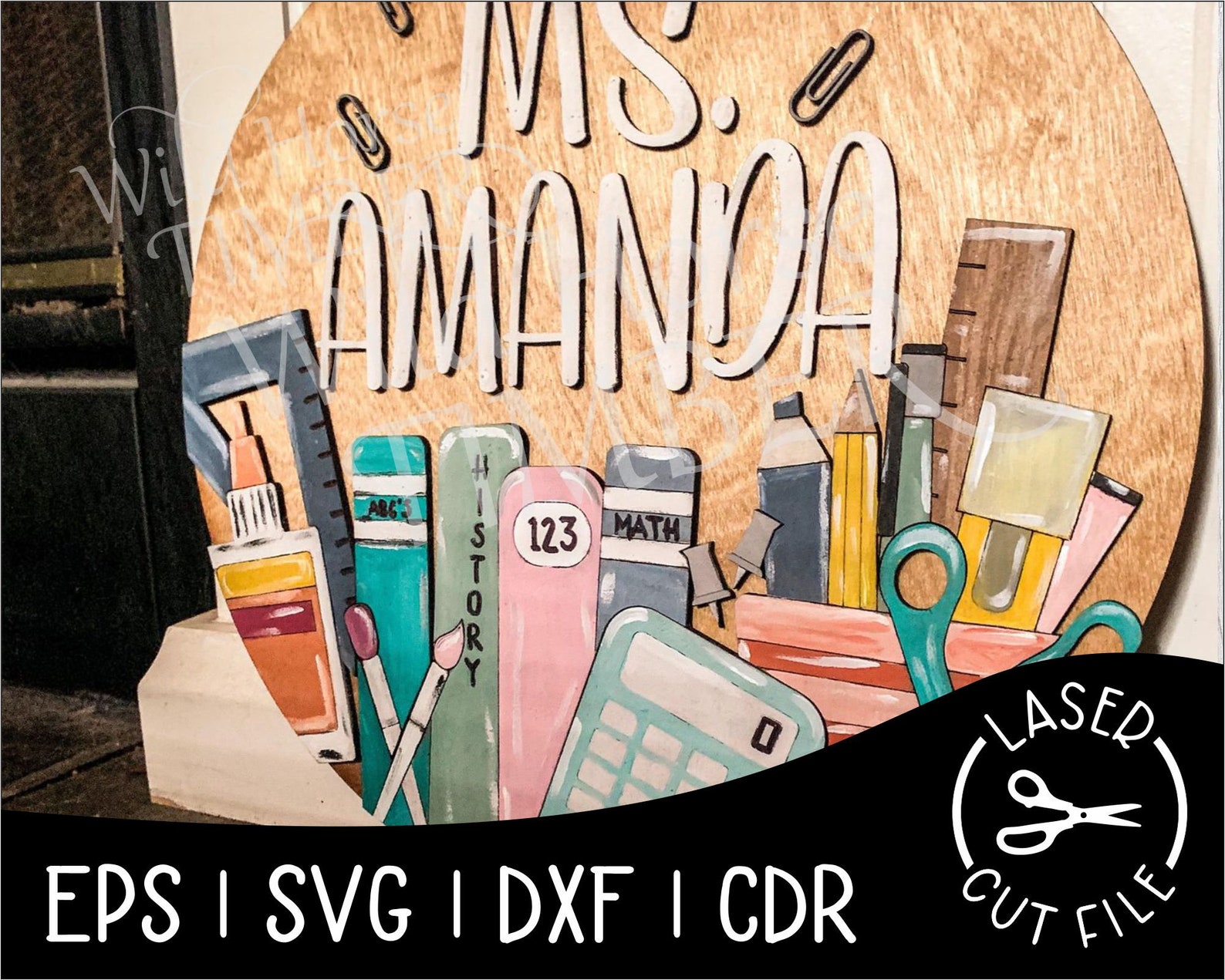 Teacher Appreciation Door Hanger School Signs Classroom Round Signs ...