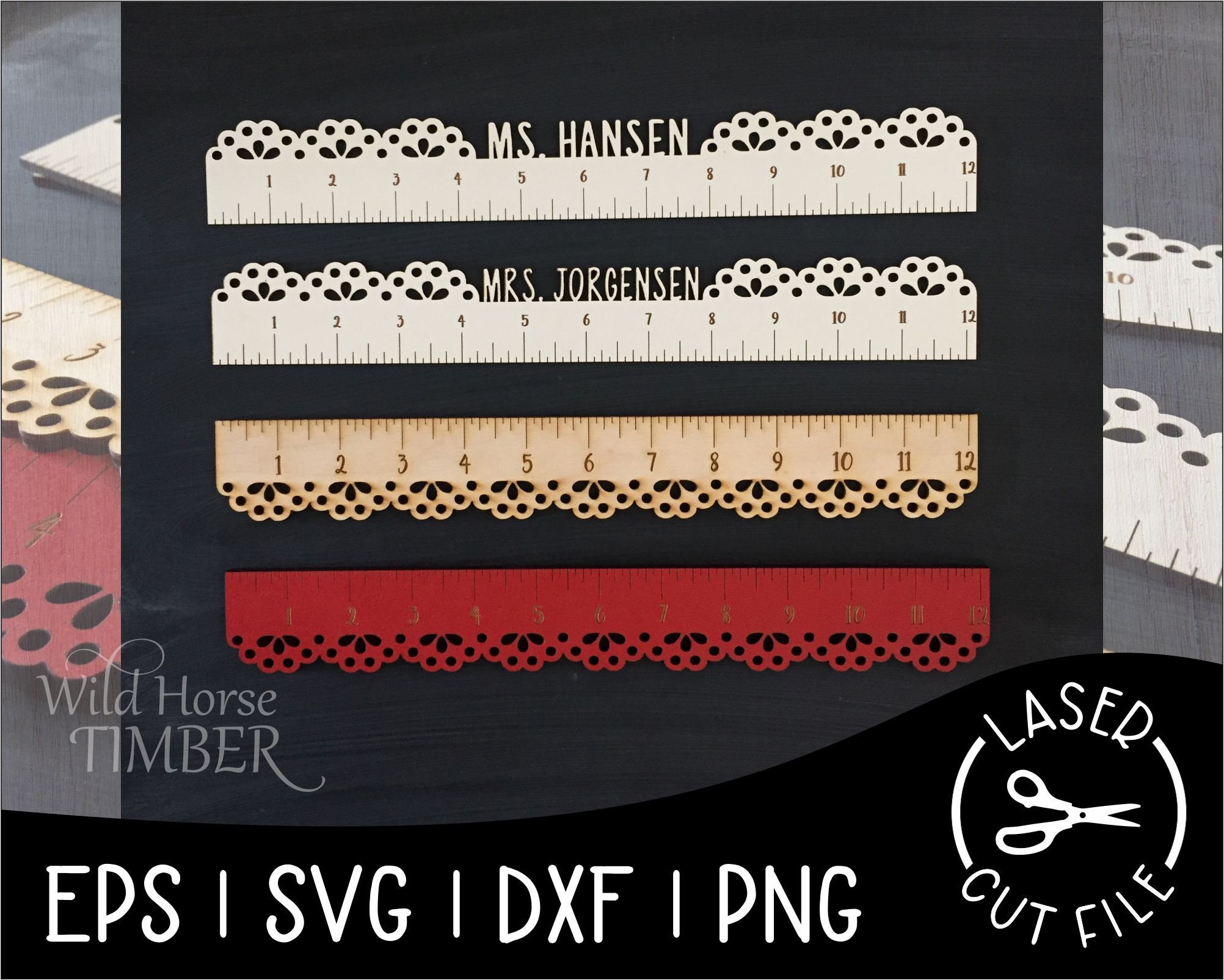 Lace Ruler Teacher Appreciation Gift Personalized Ruler Laser - Etsy