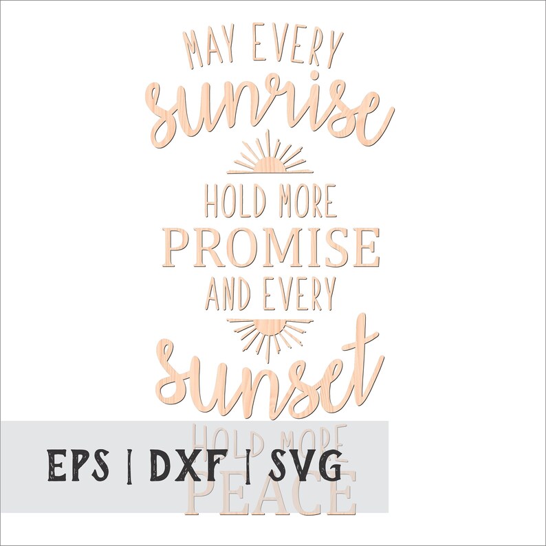 Sunrise and Sunsets Lettering for Sign Laser SVG Cut File for Glowforge ...