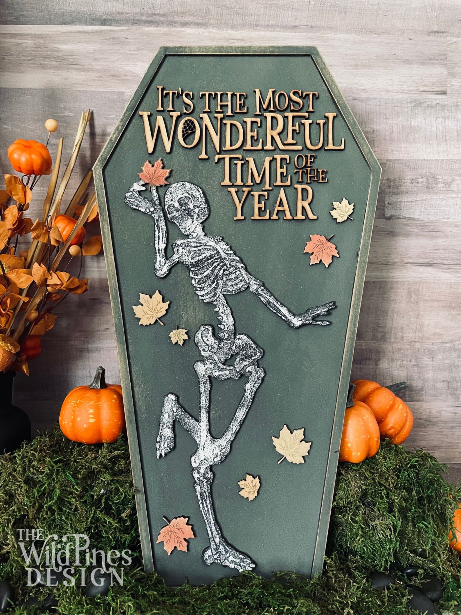 Its the Most Wonderful Time of the Year Skeleton in Fall Halloween ...