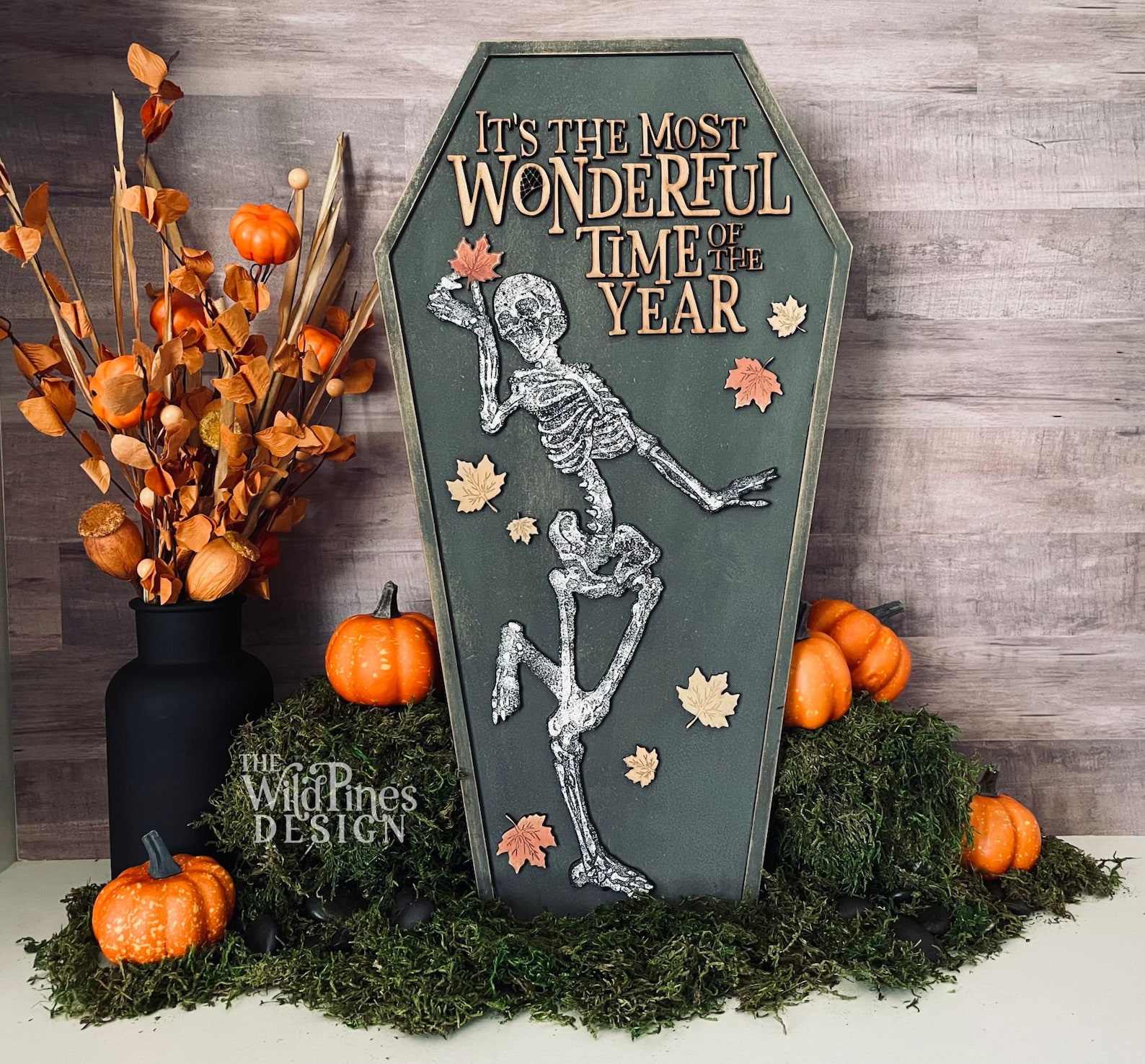 Its the Most Wonderful Time of the Year Skeleton in Fall Halloween ...