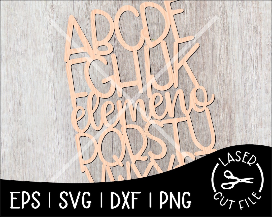 Alphabet With A Twist Connected Sign Laser SVG Cut File for Glowforge ...