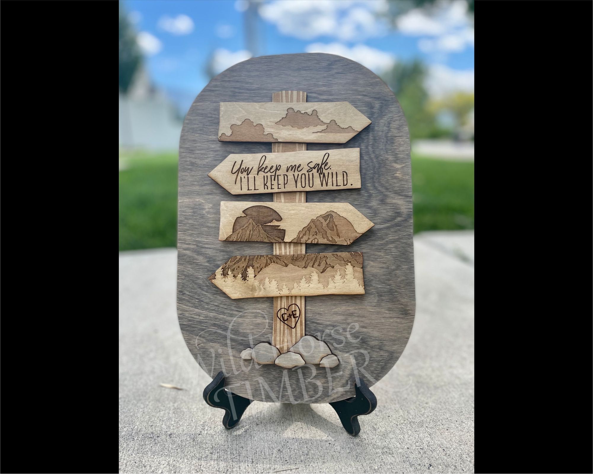 You Keep Me Safe I'll Keep You Wild Hiking Trail Sign - Etsy