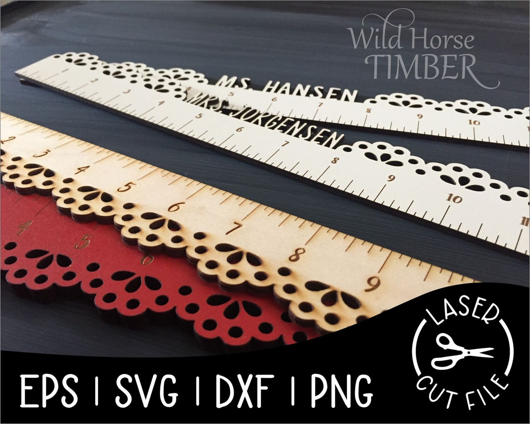 Lace Ruler Teacher Appreciation Gift Personalized Ruler Laser Cut File ...