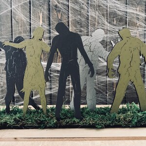 Zombie Scene Halloween Decor Laser Cut File for Glowforge Epilog ...
