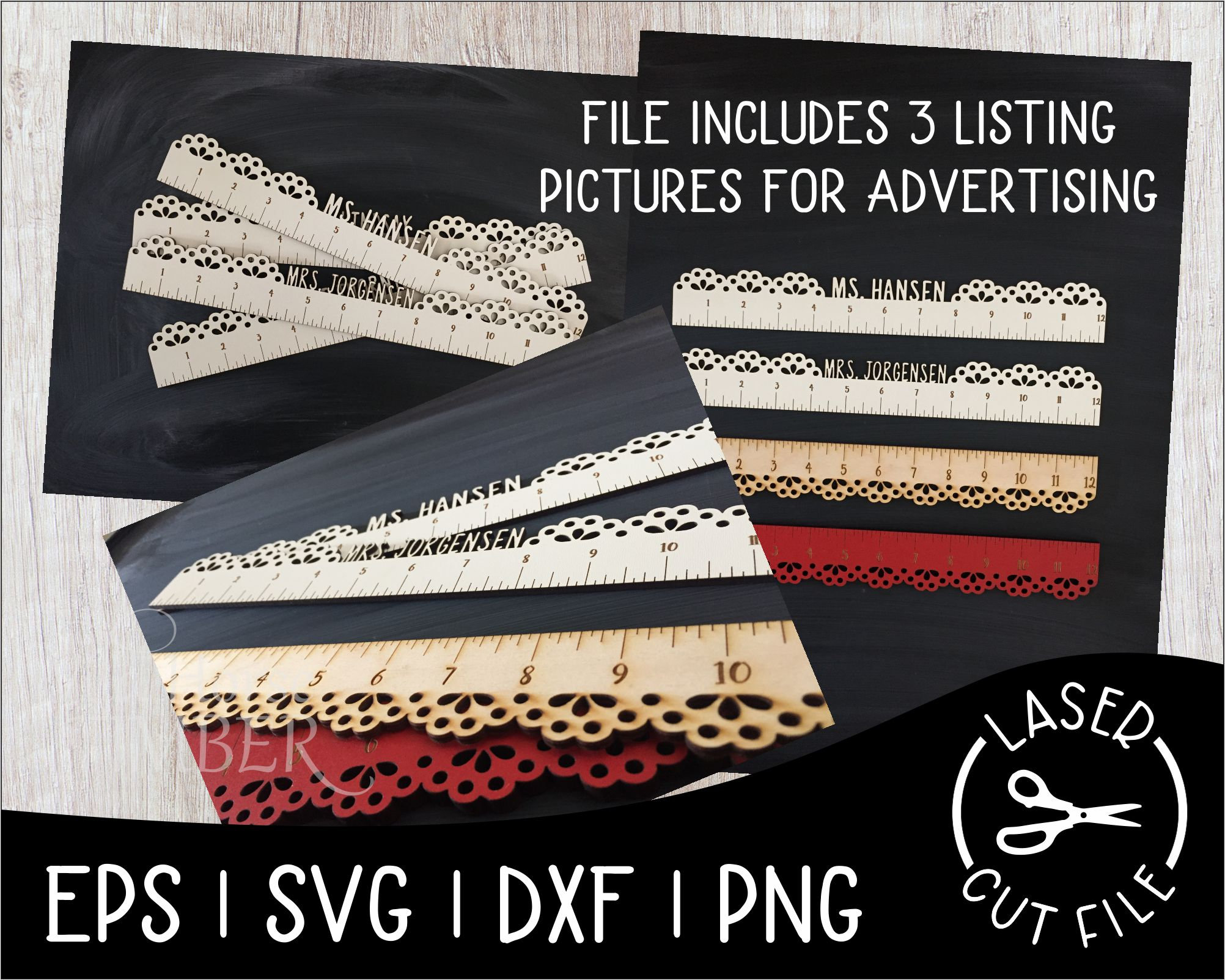 Lace Ruler Teacher Appreciation Gift Personalized Ruler Laser - Etsy