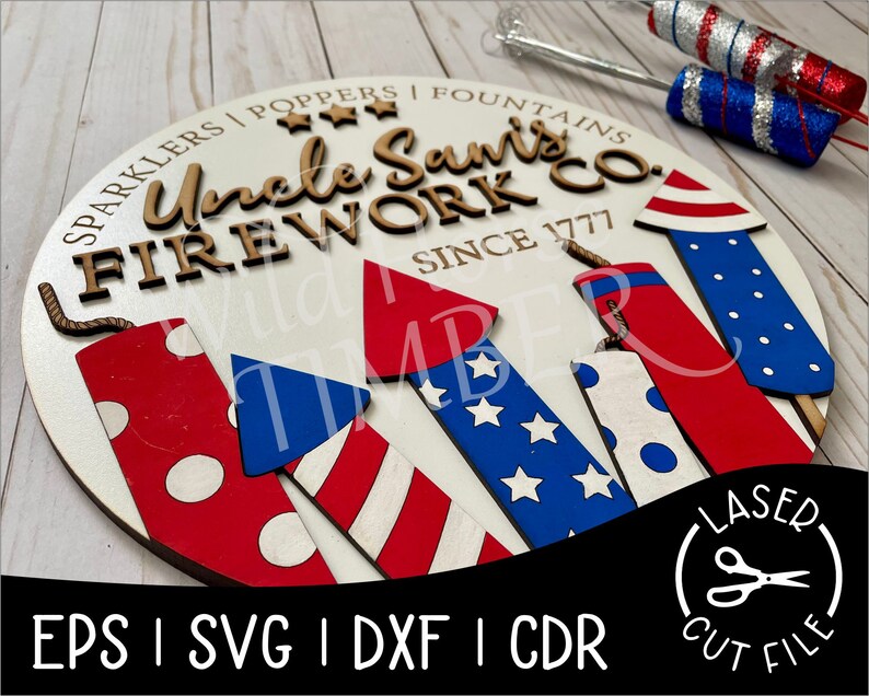 Uncle Sam's Fireworks Patriotic July Independence Day USA - Etsy