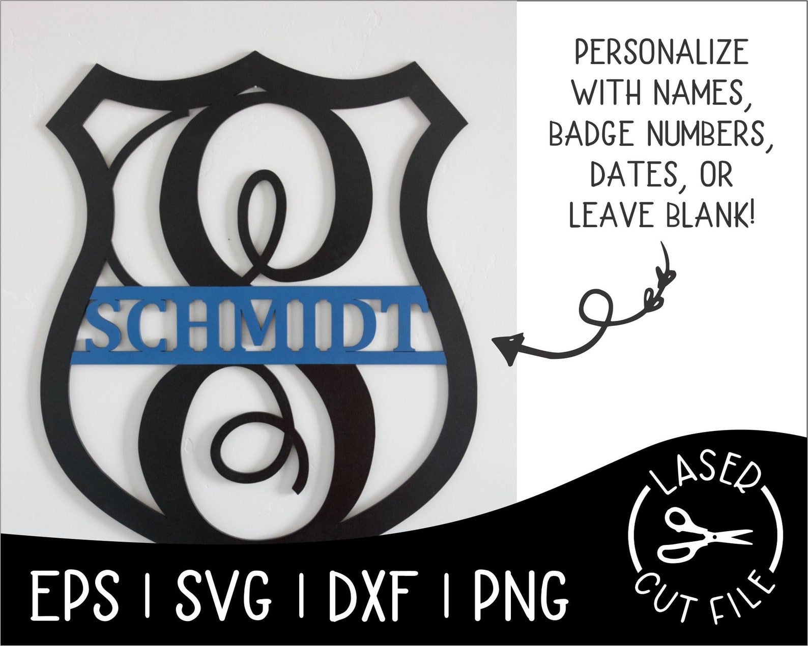 Police Sheriff Deputy Badge Cutout Laser SVG Cut File for - Etsy