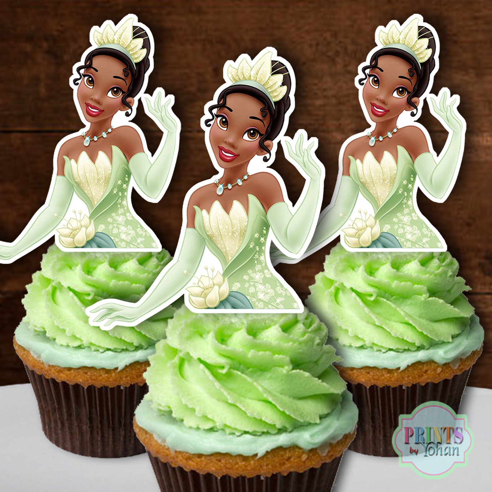 Princess TIANA Cupcake Toppers Princess Tiana Cake Pop | Etsy