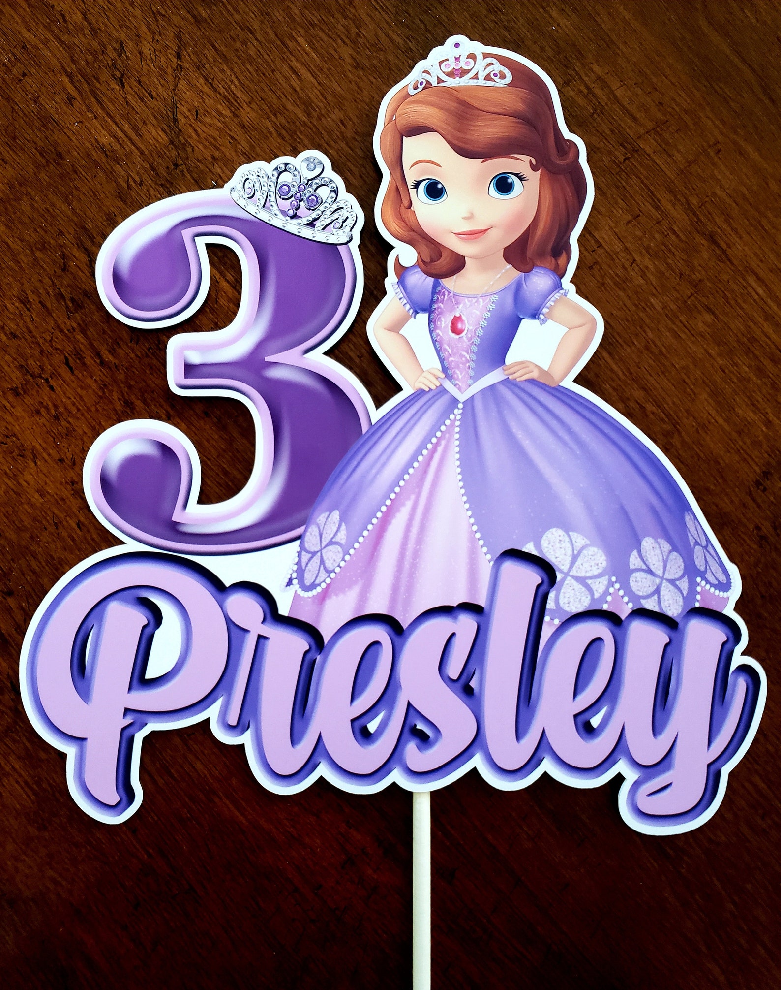 SOFIA THE FIRST Cake Topper Sofia the First Cupcake Toppers | Etsy