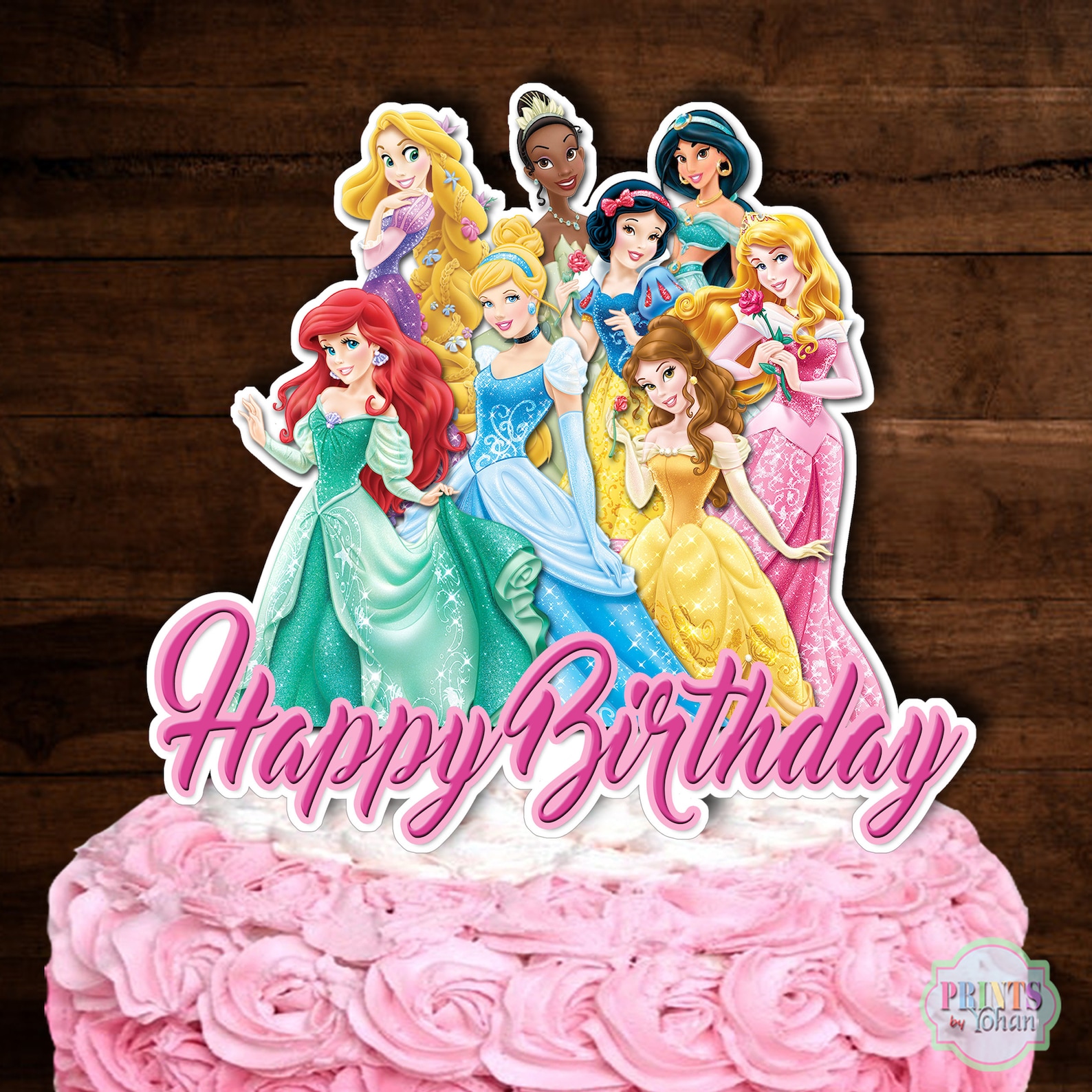 Disney Princess Cake Topper Disney Princess Centerpiece Etsy