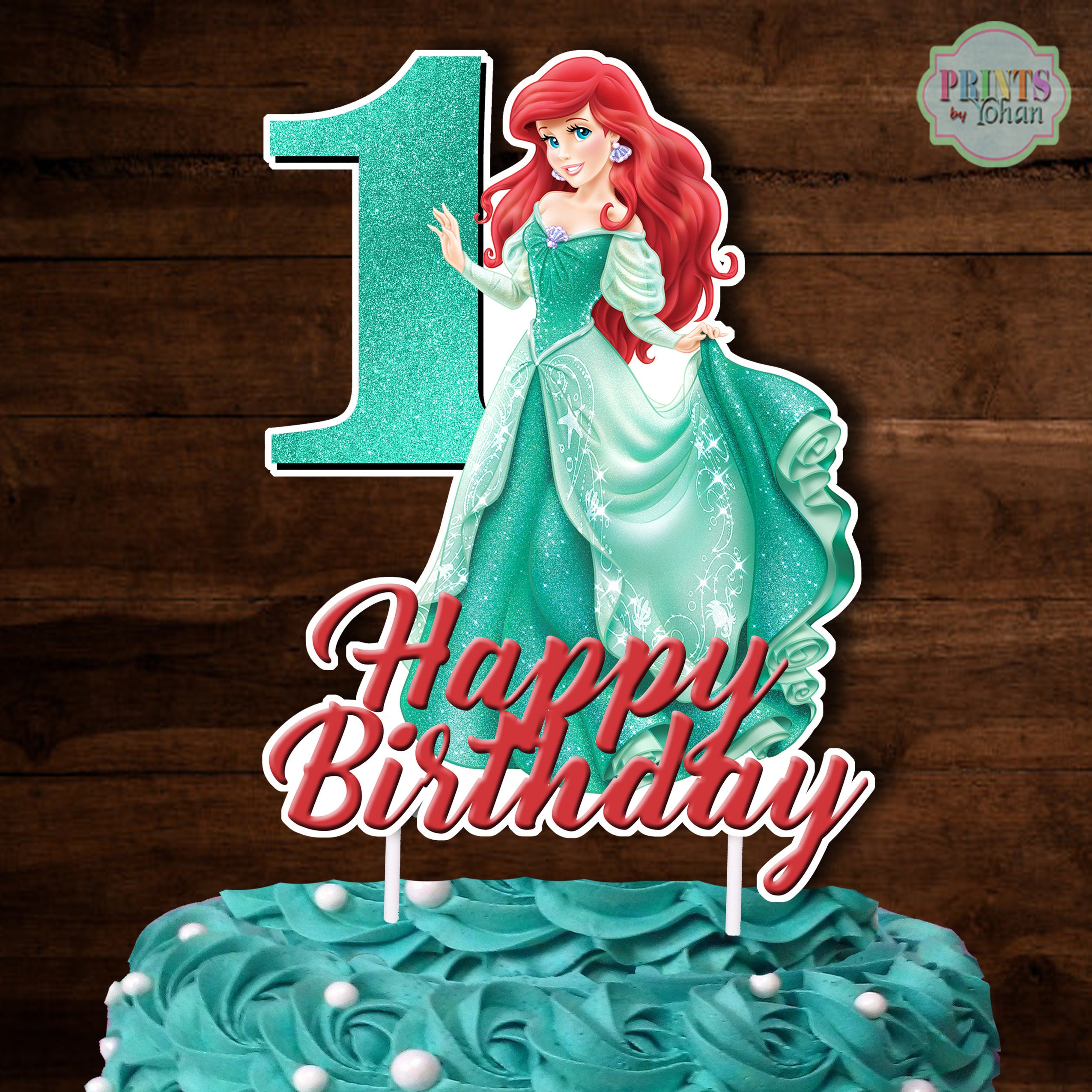 PRINCESS ARIEL Cake Topper Princess ARIEL Centerpiece Ariel | Etsy