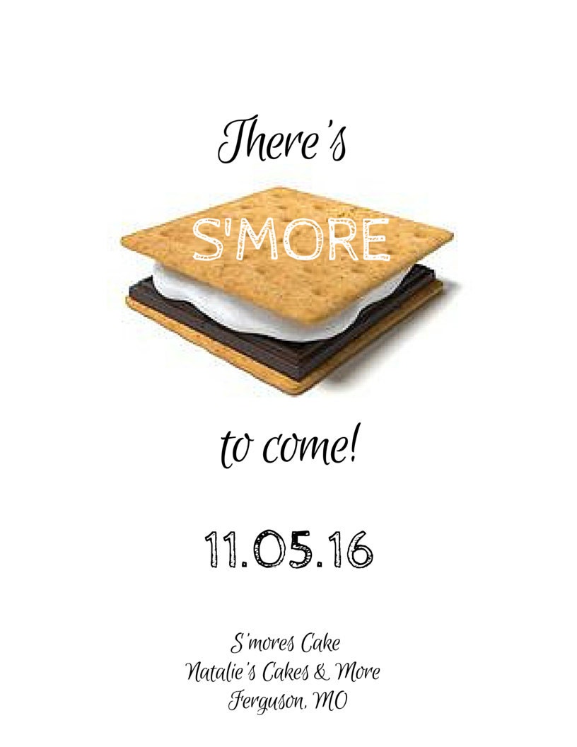 There's S'MORE to Come Custom Wedding Cake/engagement Cake Sign - Etsy