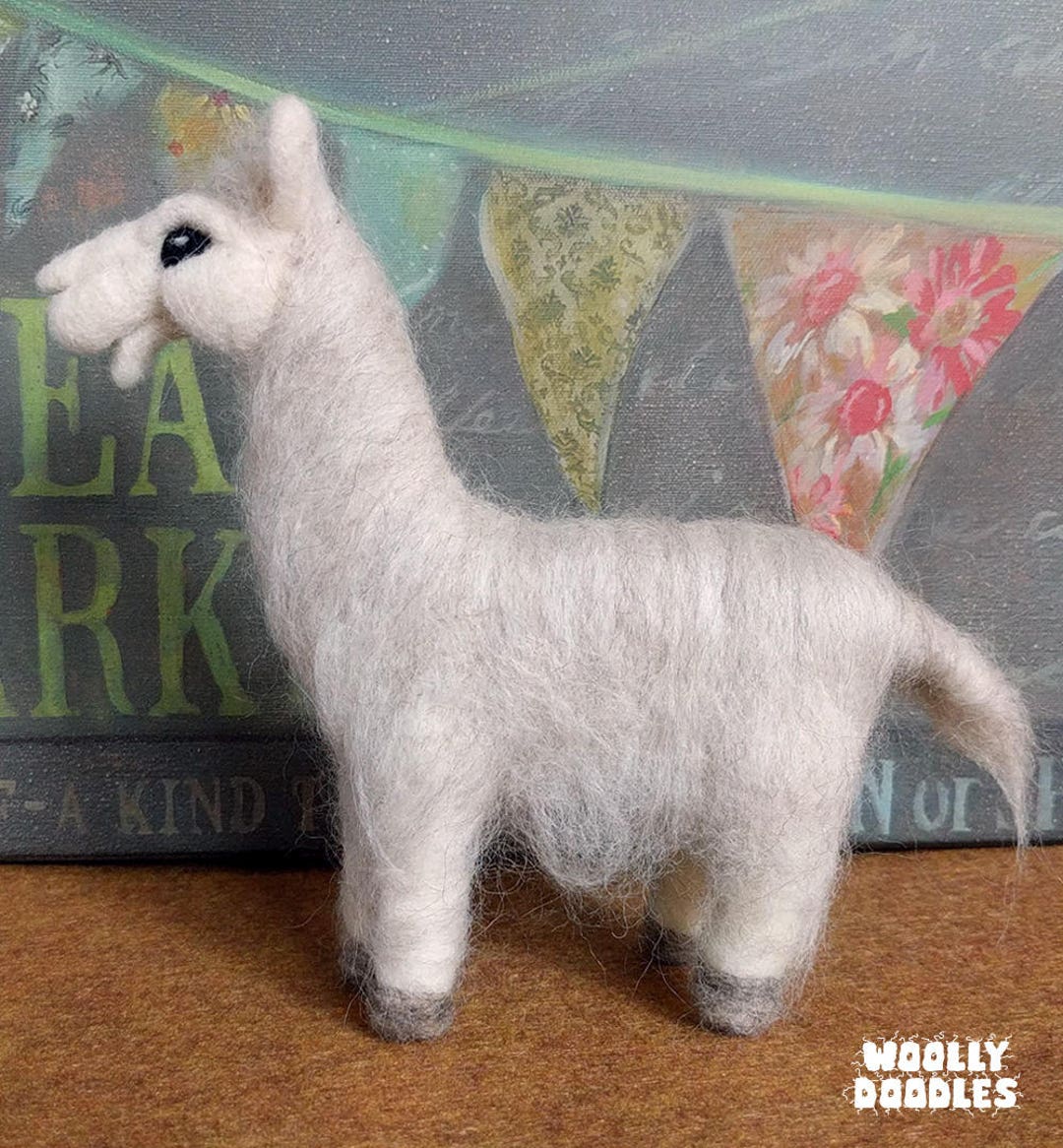 Llama Figure Needle Felted Wool Sculpture - Etsy
