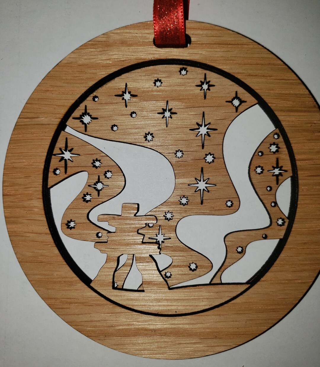 SVG File 3 Layer Northern Lights Christmas Ornament - Etsy