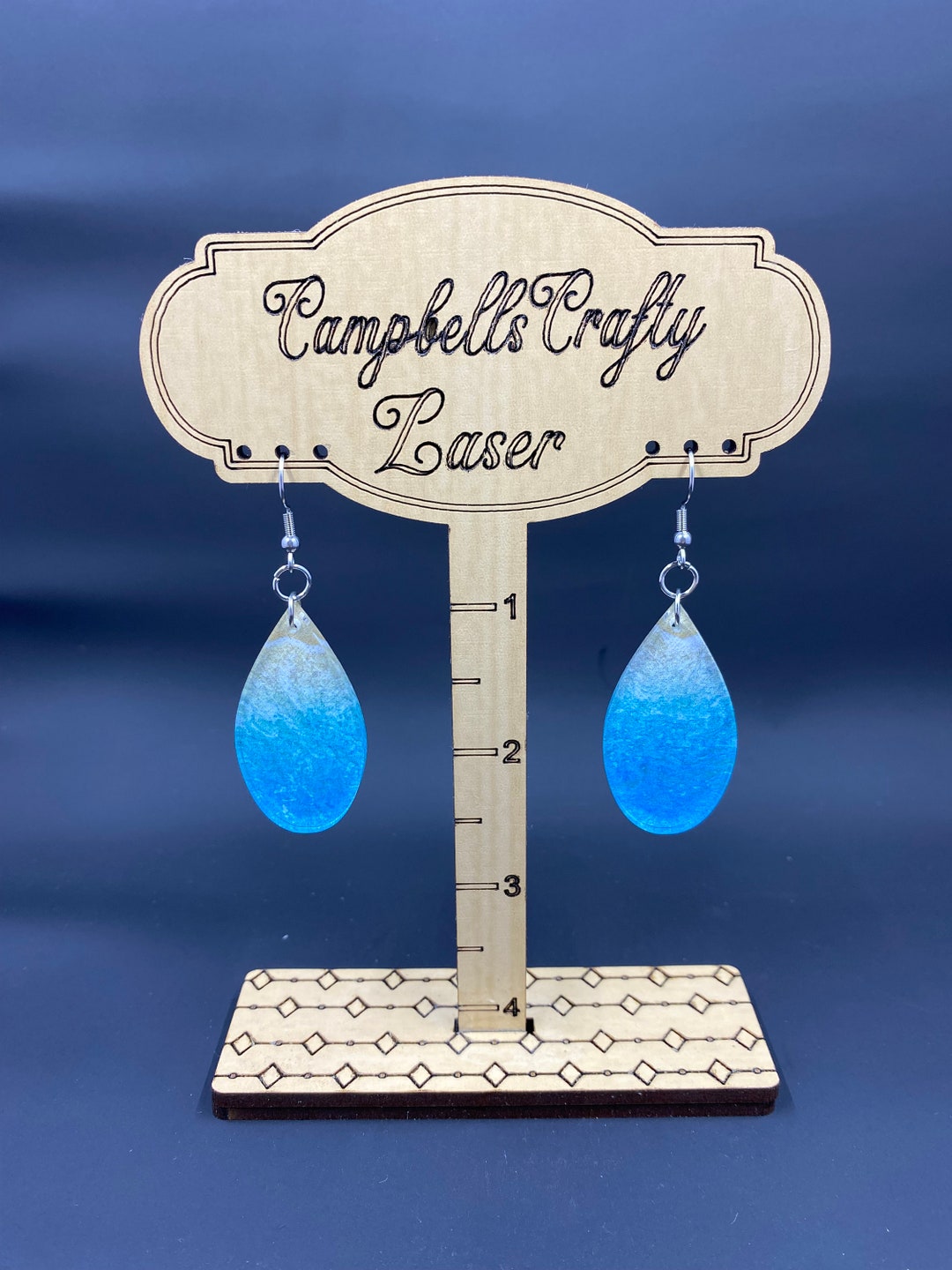 Laser Cut Beach Themed Teardrop Dangle Earrings-ocean, Great for Lovers ...