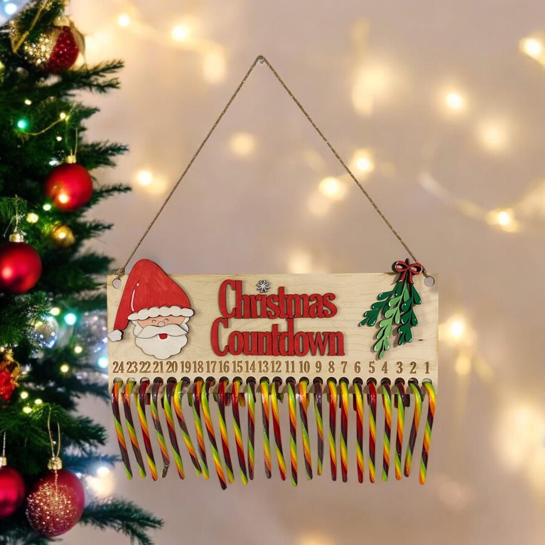 Santa Countdown Calendar/fun Advent Calendar, Holiday Calendar, Santas ...
