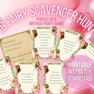 PRINTABLE SCAVENGER HUNT Game, From a Fairy, Fairyland, Fairies for ...