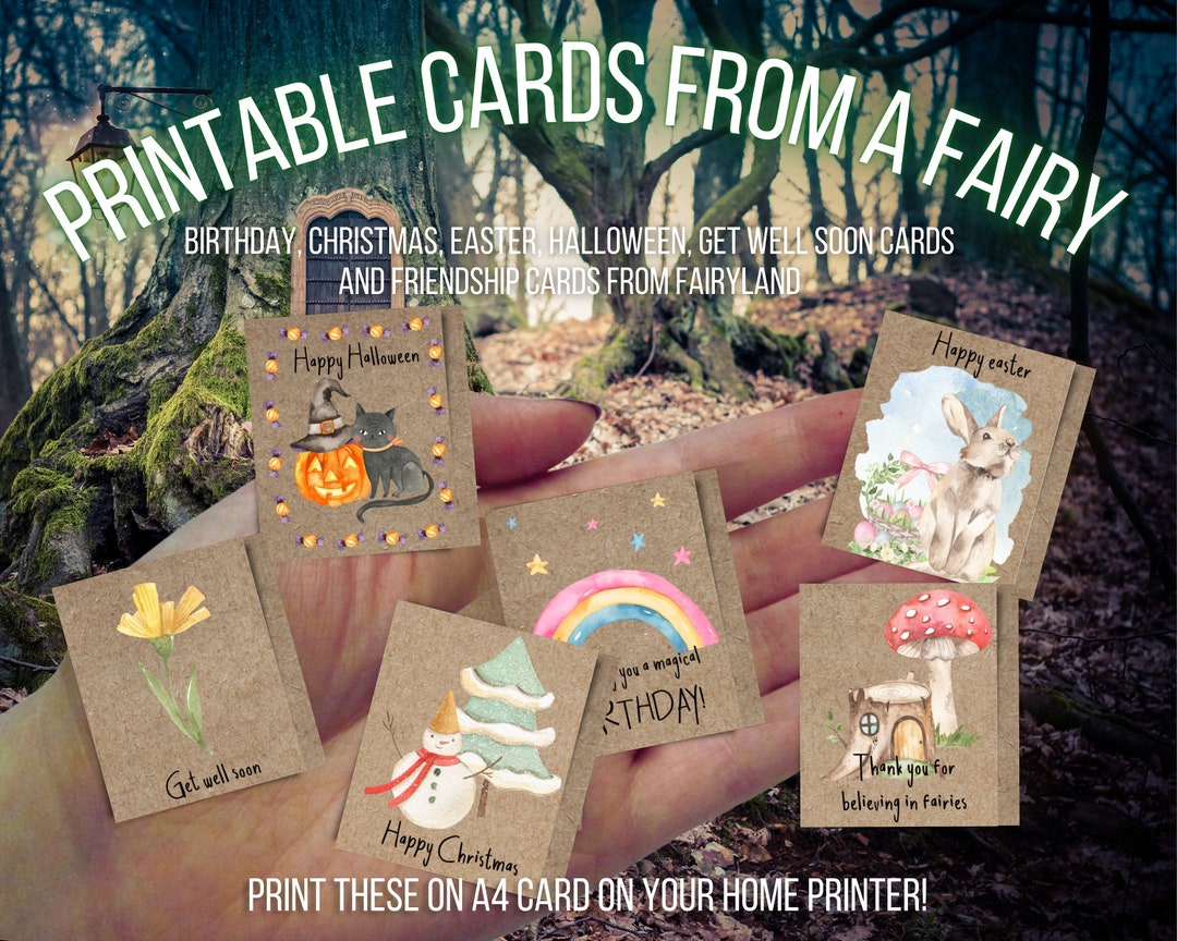 Printable Fairy Cards From a Fairy Fairyland Fairies for - Etsy