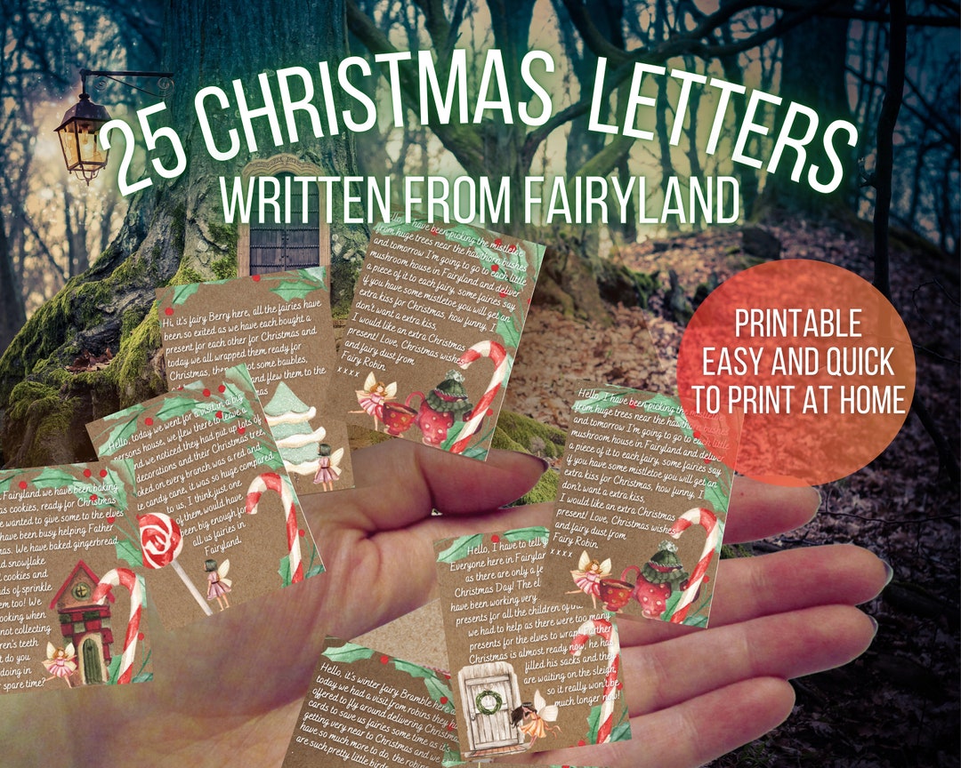 PRINTABLE 25 Christmas Fairy Letters, From a Fairy, Fairyland, Fairies ...