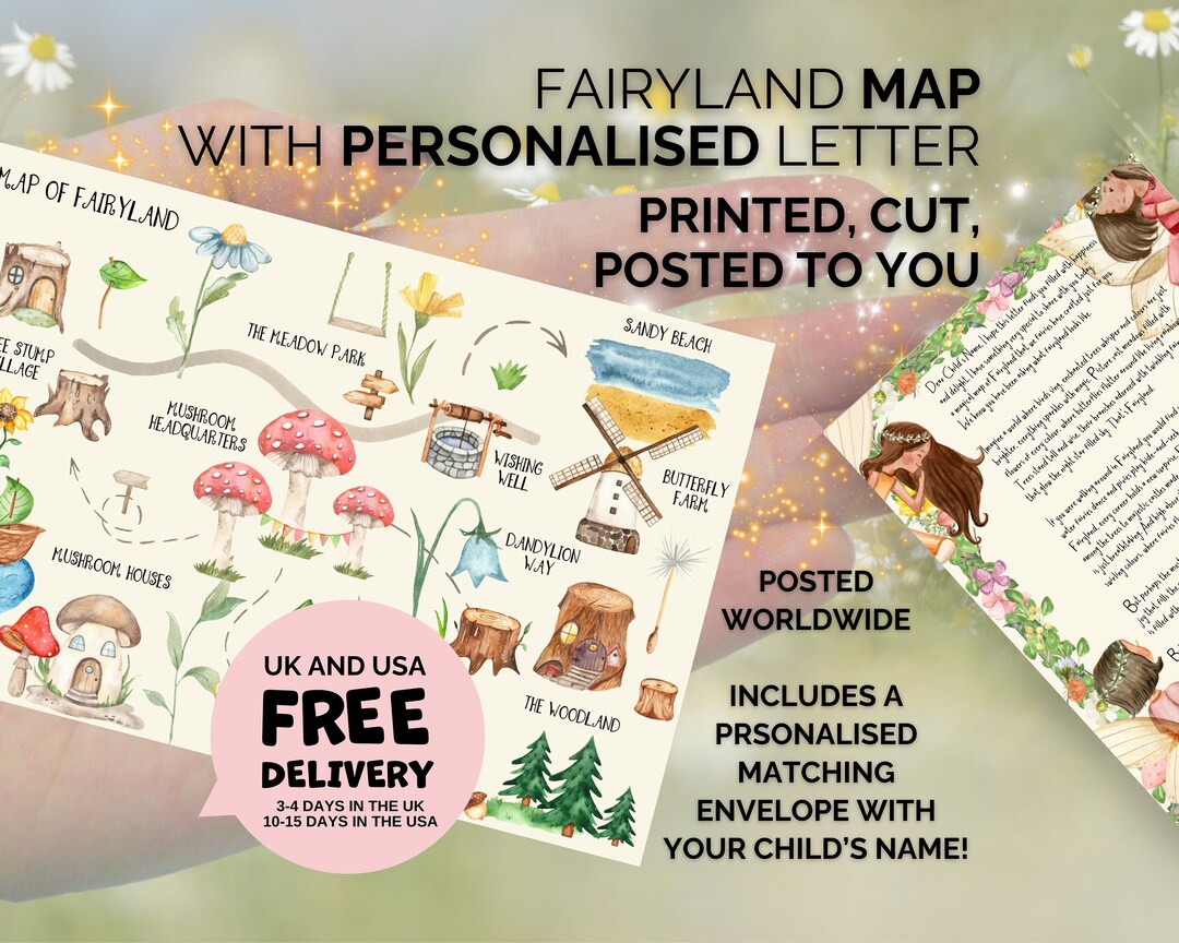 Fairyland Map With Fairy Letter, Fairy Map, From a Fairy, Fairyland ...