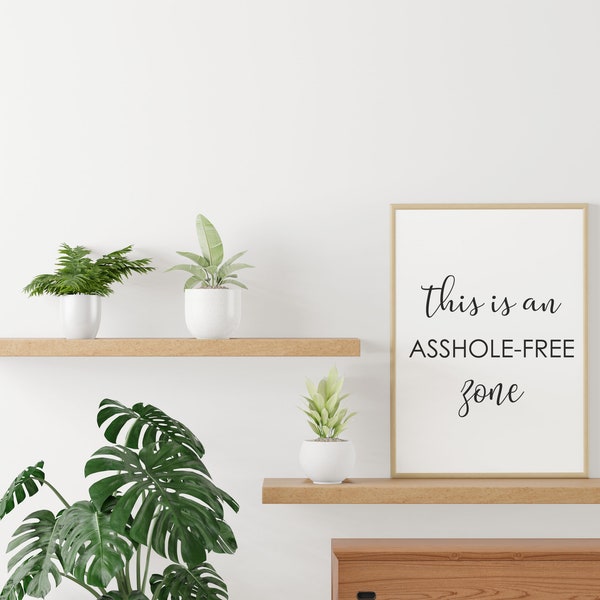 No Swearing Sign - Etsy