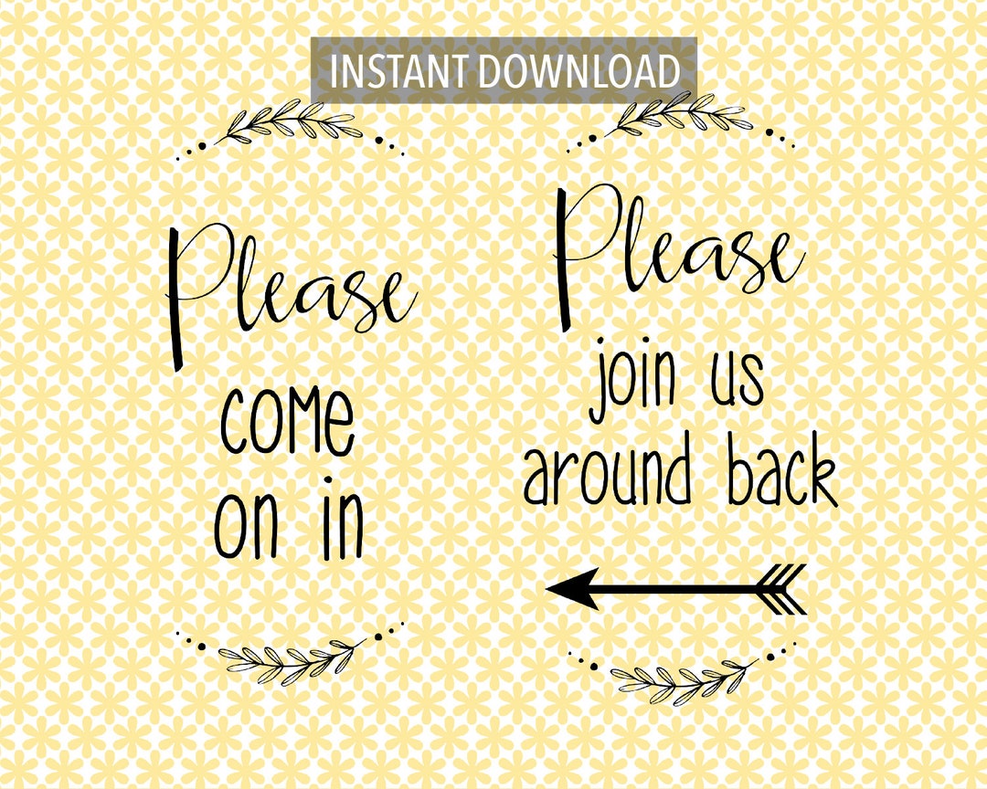 Please Join Us Sign Design- Vinyl Digital Cut File Including Svg, Dxf ...