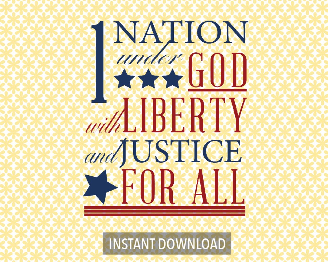 One Nation Under God Cut Files Svg, Dxf, Png, Silhouette, Cricut, for ...