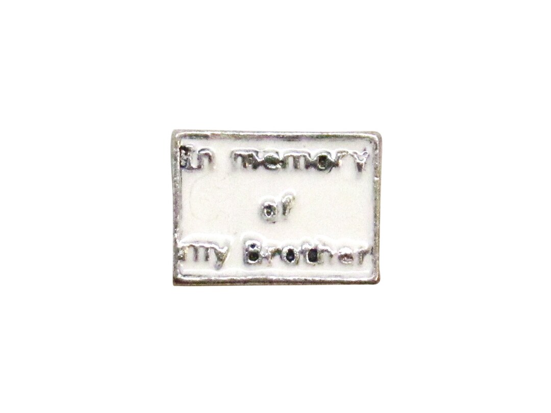 In Memory of Brother Charm for Floating Lockets, Bulk Wholesale Living ...