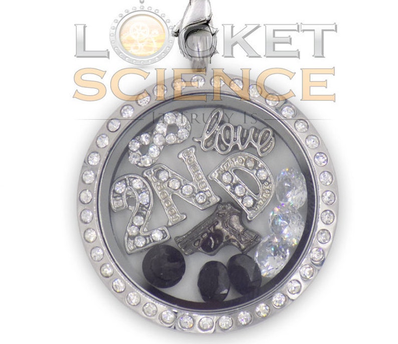 2nd Amendment Jewelry, Floating Locket Necklace, Infinity Love 2nd ...