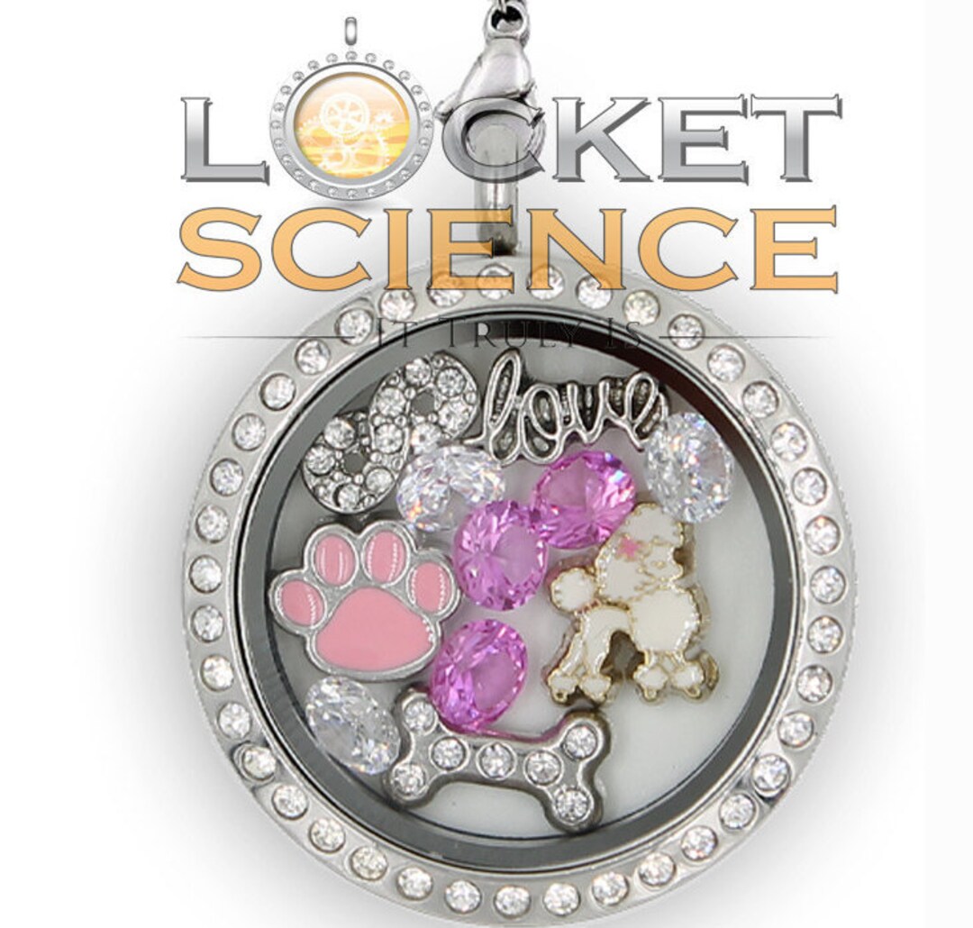 Poodle Necklace, Poodle Jewelry, White Poodle Floating Charm Locket - Etsy