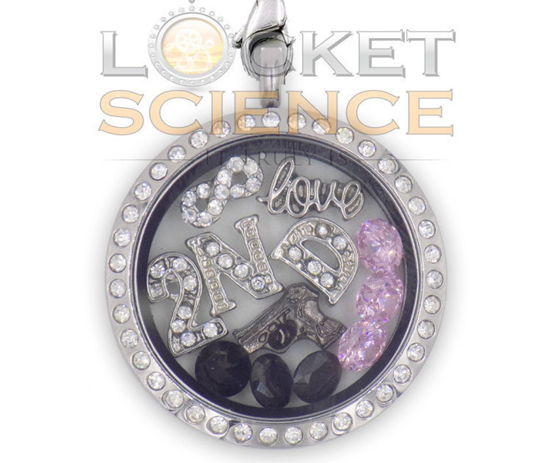2nd Amendment Jewelry, Floating Locket Necklace, Infinity Love 2nd ...