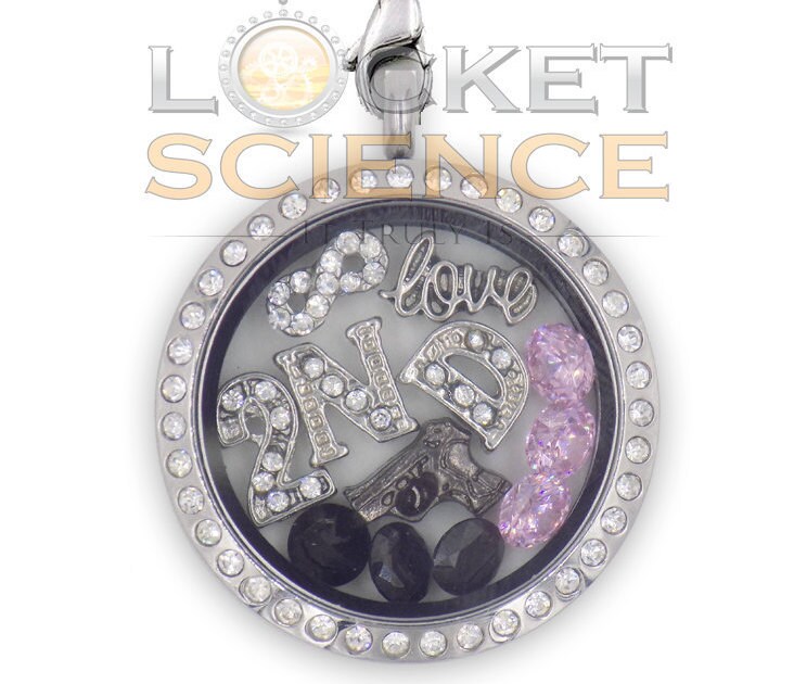 2nd Amendment Jewelry, Floating Locket Necklace, Infinity Love 2nd ...