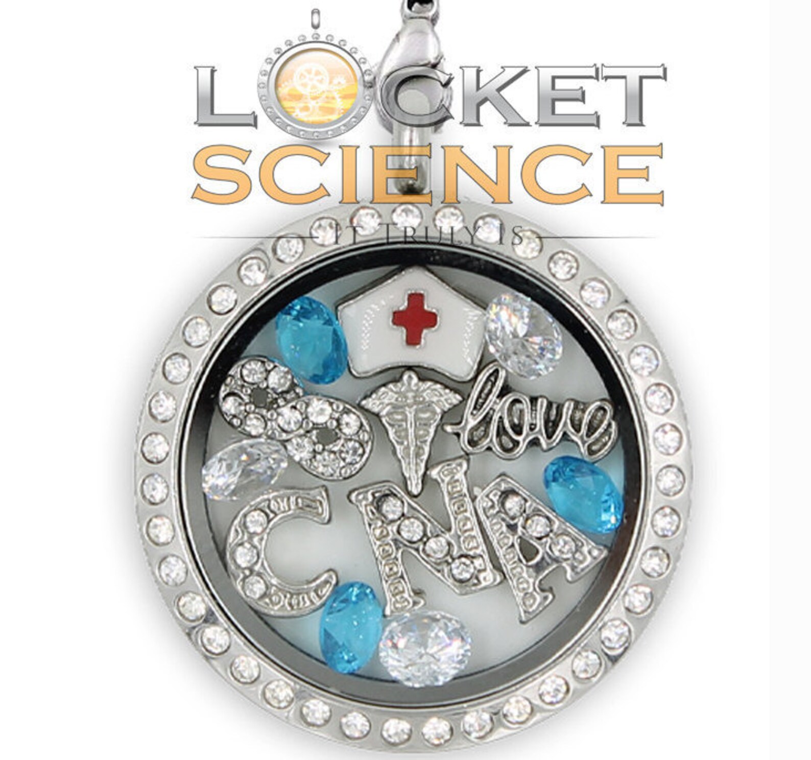 CNA Jewelry, Infinity Love CNA Floating Charm Locket - Etsy