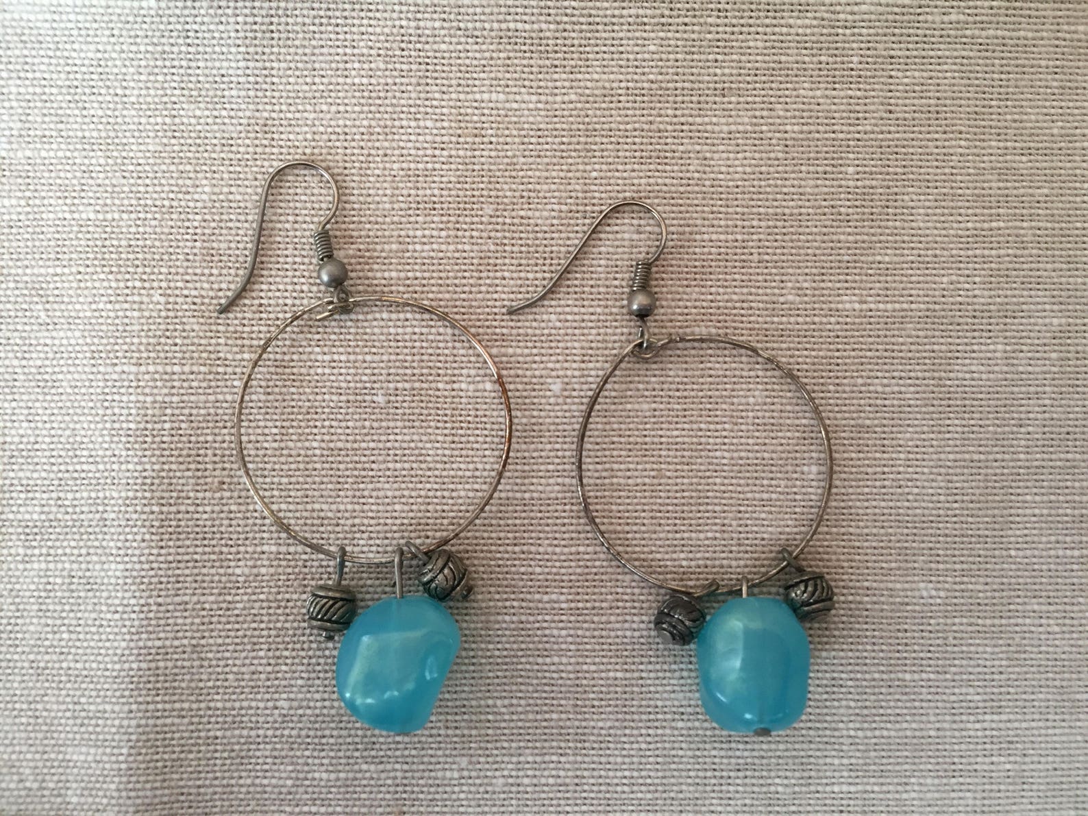 Hanging Stone Hoops - Etsy