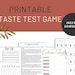 PRINTABLE Food Tasting Score Sheet | Instant Download | Family ...