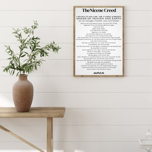 High Quality PRINTABLE |christian Nicene Creed| Instant Download| 5 ...