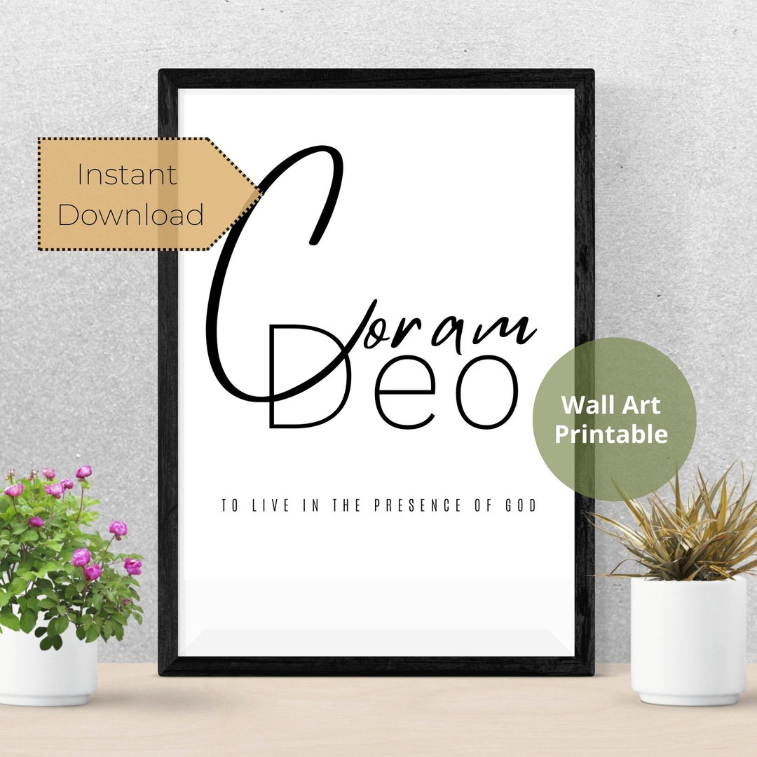 Coram Deo Art | Digital Gift | Printable | Reformed | Home Decor | - Etsy