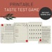 Food Tasting Score Sheet: Family Party Game (printable, Instant ...