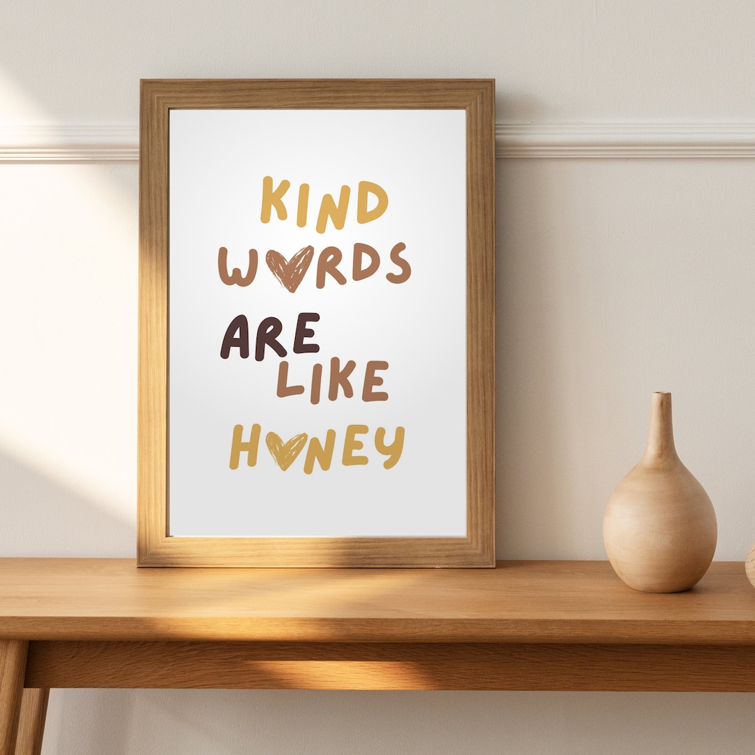 Kind Words| Printable|kids Inspirational|family Wall Decor|classroom ...