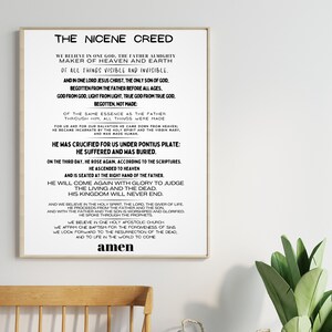 Nicene Creed for Kids| Children Art | Christian Decor| Homeschool Wall ...