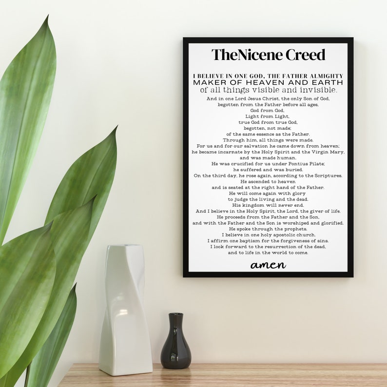 High Quality PRINTABLE |christian Nicene Creed| Instant Download| 5 ...
