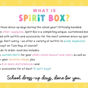 The Spirit Box - School Dress-up Days School Supplies Box for ...