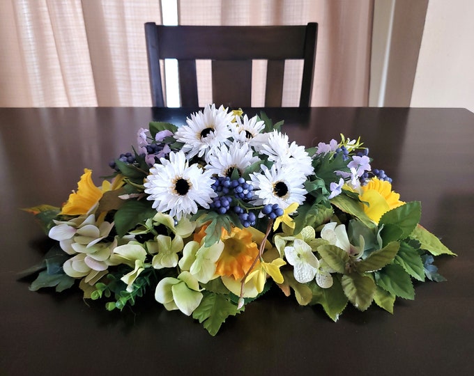 Luxury Spring Table Centerpiece-french Country Floral Centerpiece-daisy ...